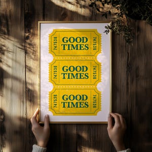 Vintage Good Times Poster, Retro Good Times Ticket Wall Art, Apartment ...