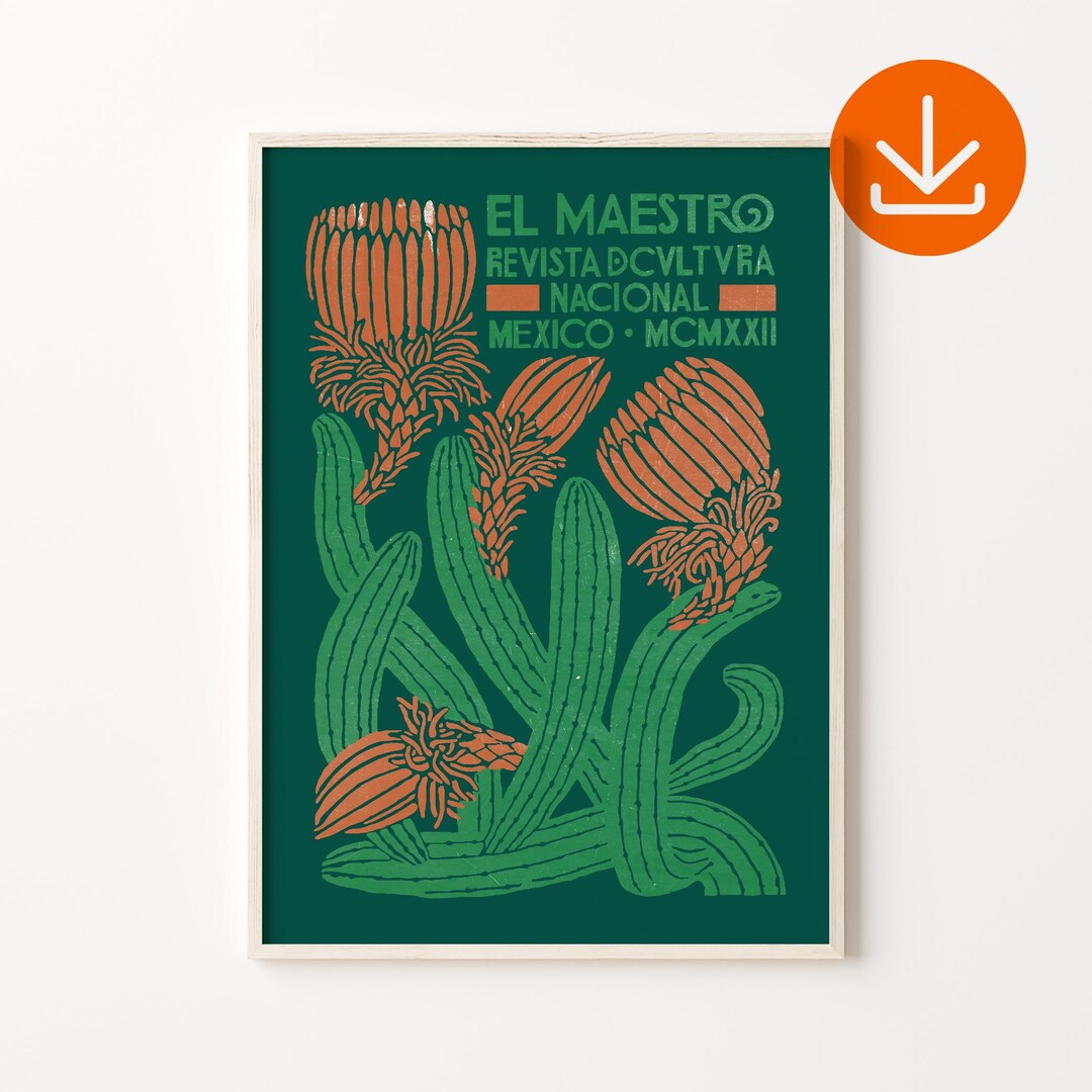 Printable Mexican Wall Art, Digital Download, Mexican El Maestro Art ...