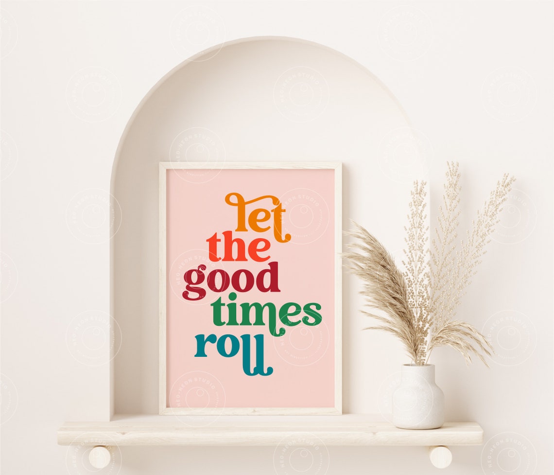 Let the Good Times Roll Retro Wall Decor Love Wall Decor - Etsy