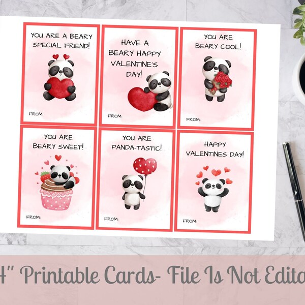 Panda Bear Valentine - Etsy