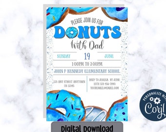 Donuts With Dad Invitation - Etsy