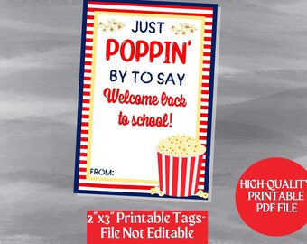 Popcorn Welcome Back to School - Etsy