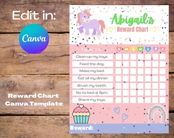 Canva Chore Template | Etsy