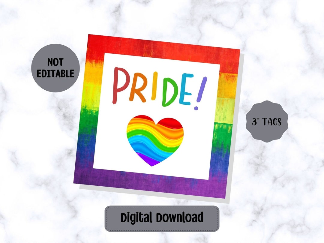 Pride Printable Tags Instant Download Happy Pride Month Gay - Etsy ...