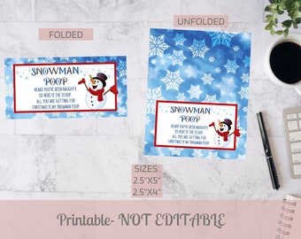 Christmas Poop Tags - Etsy