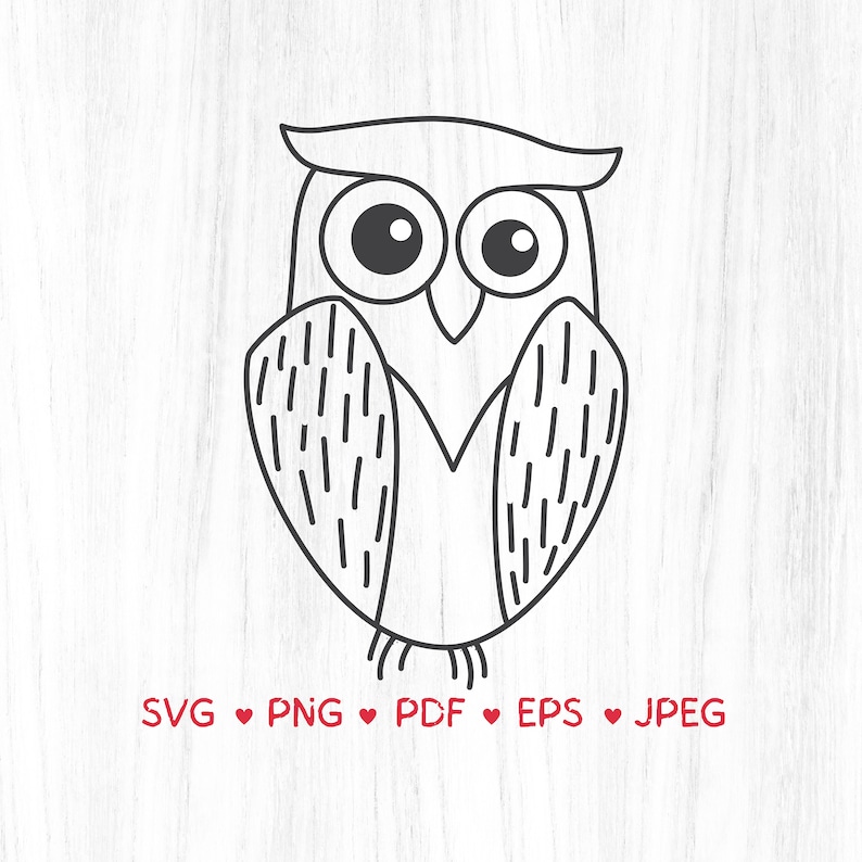 Owl Svg Instant Download SVG PNG PDF Eps Jpeg Bird Svg - Etsy