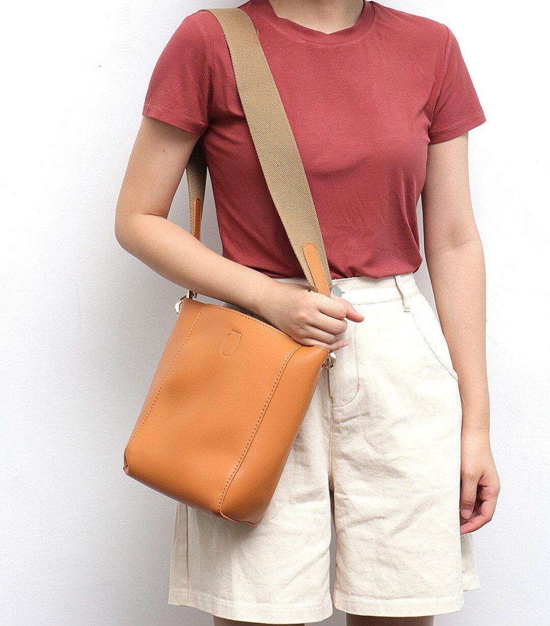 Bucket Bag, Leather Tote Bag, Bucket Crossbody Bag, Shoulder Bag ...