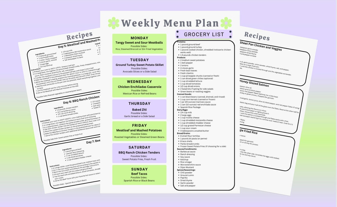 August Week 3 Daily Family Dinner Menu | Meal Planning | Dinner Ideas ...
