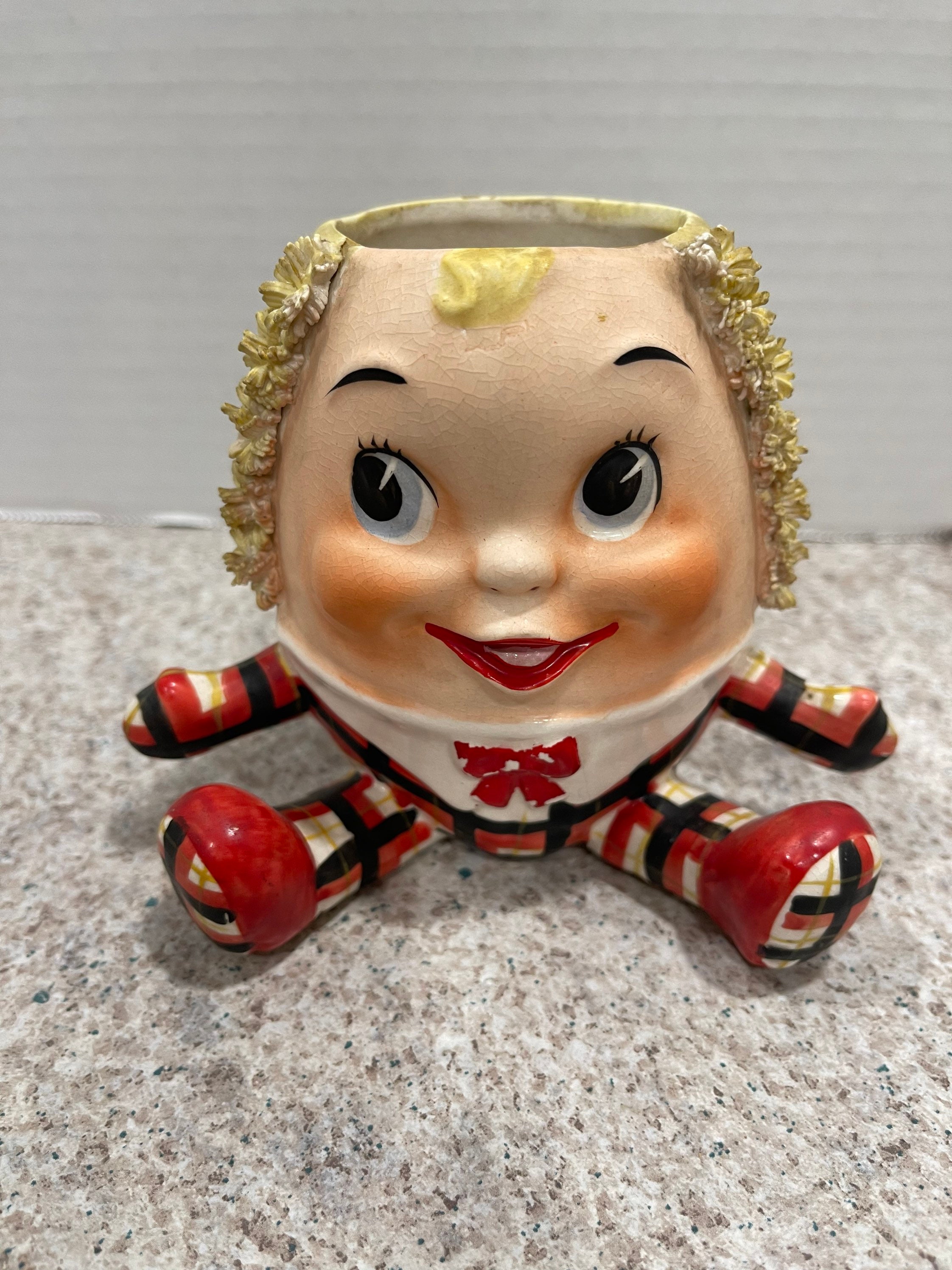 Vintage Humpty Dumpty Head Vase - munimoro.gob.pe
