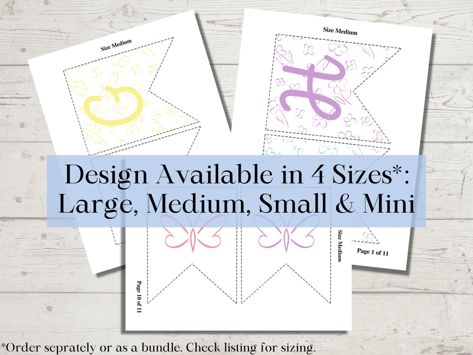 Printable Hello Spring Swallowtail Flag Banner | Spring Flower Themed ...