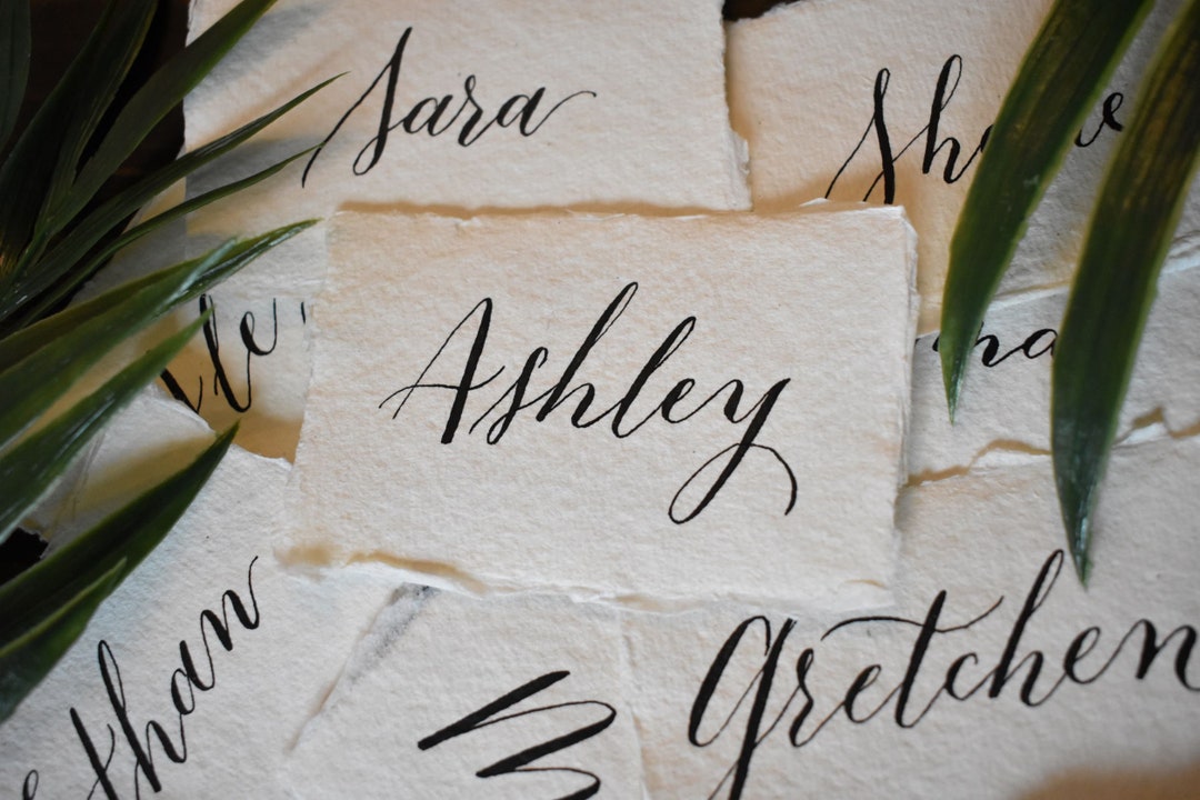 Custom Hand Written Calligraphy Place Cards - Etsy