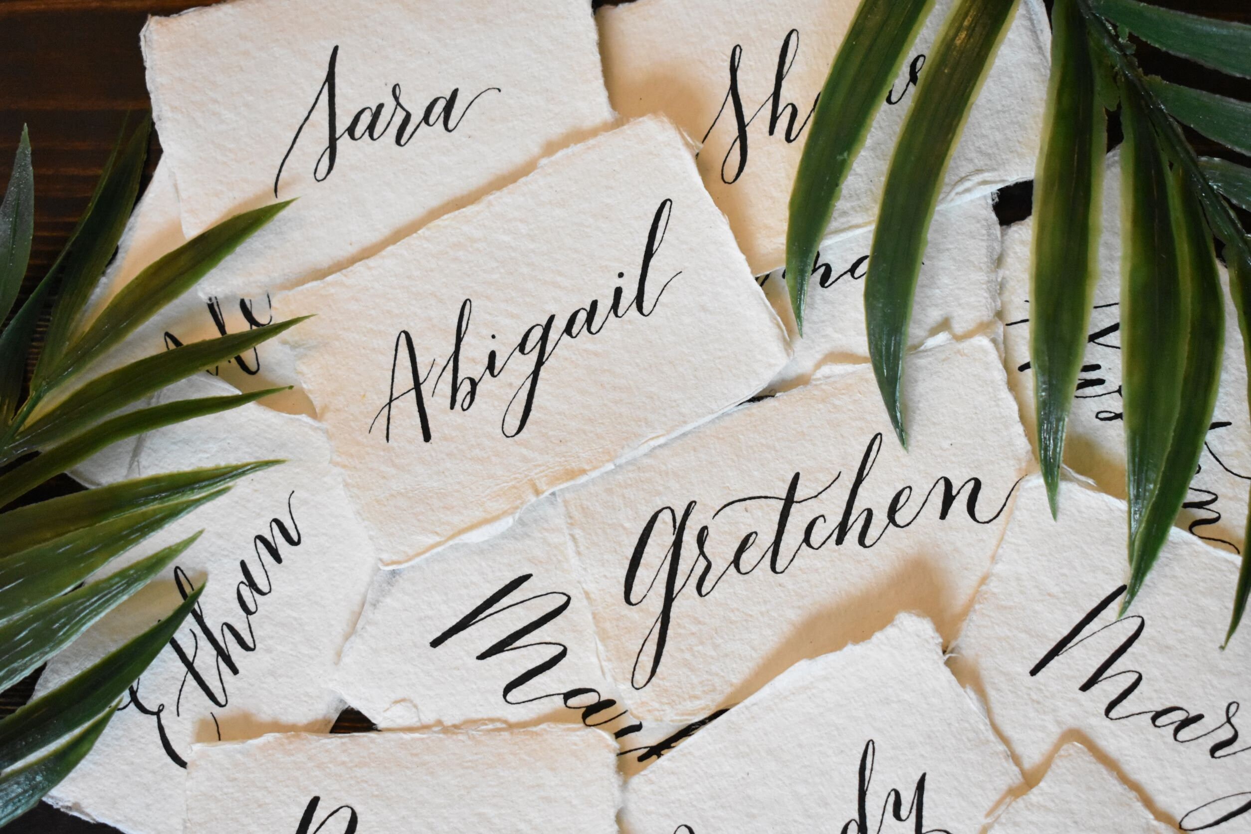 Custom Hand Written Calligraphy Place Cards - Etsy