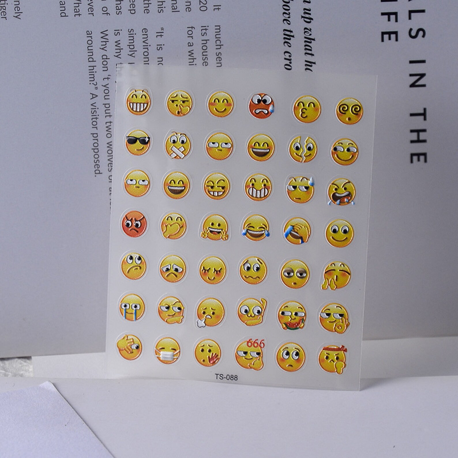 Silly Emoji 5d Embossed Nail Decal Stickers TS088 - Etsy