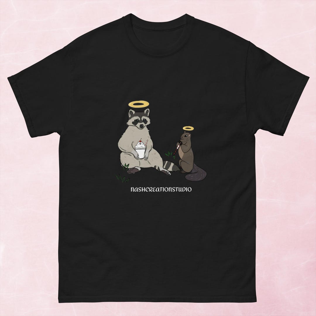 Peanut the Squirrel and Fred the Racoon T-shirt - Etsy