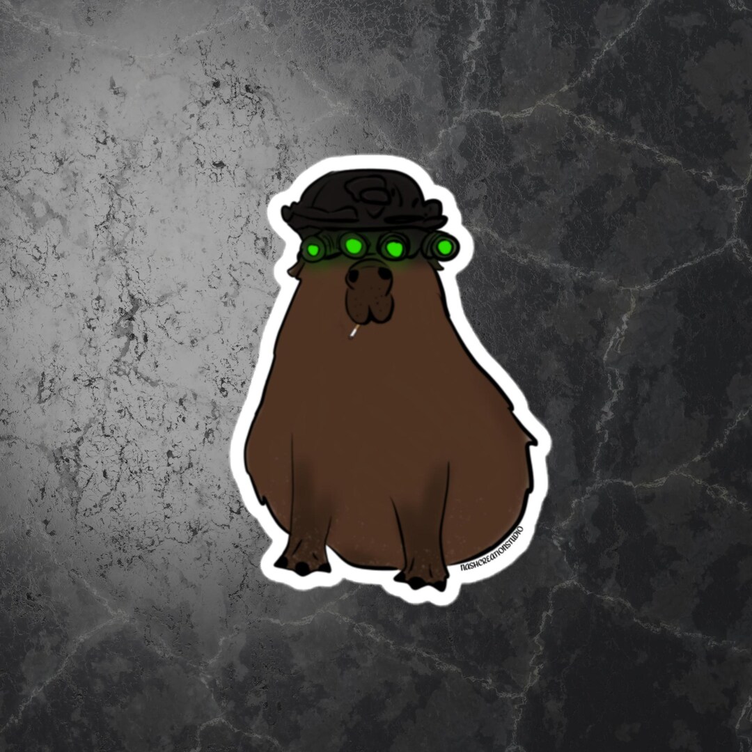 Capybara Military Funny Night Vision Stickers - Etsy