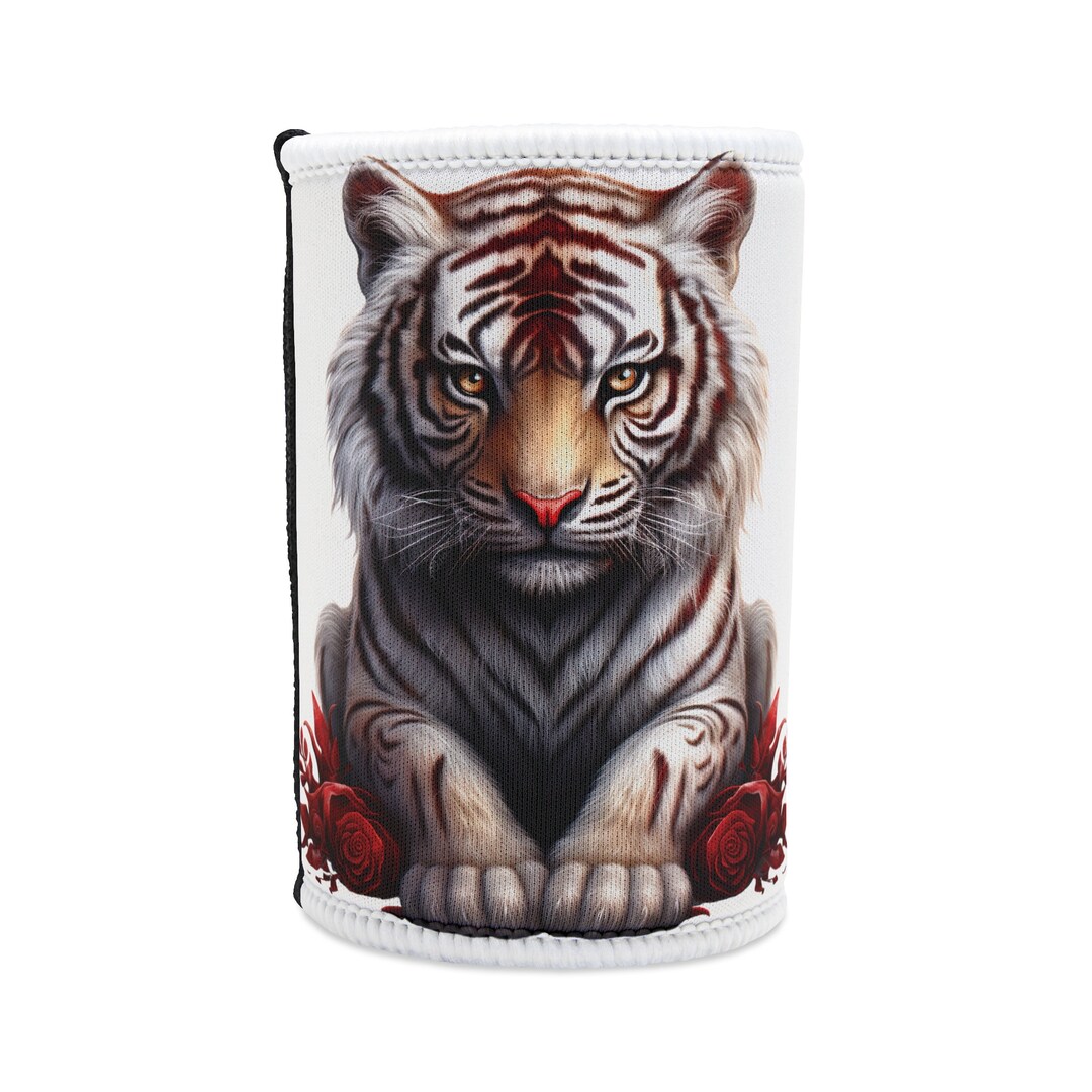 Vintage Gothic, Majestic White Tiger Stubby Cooler One Size 100% ...