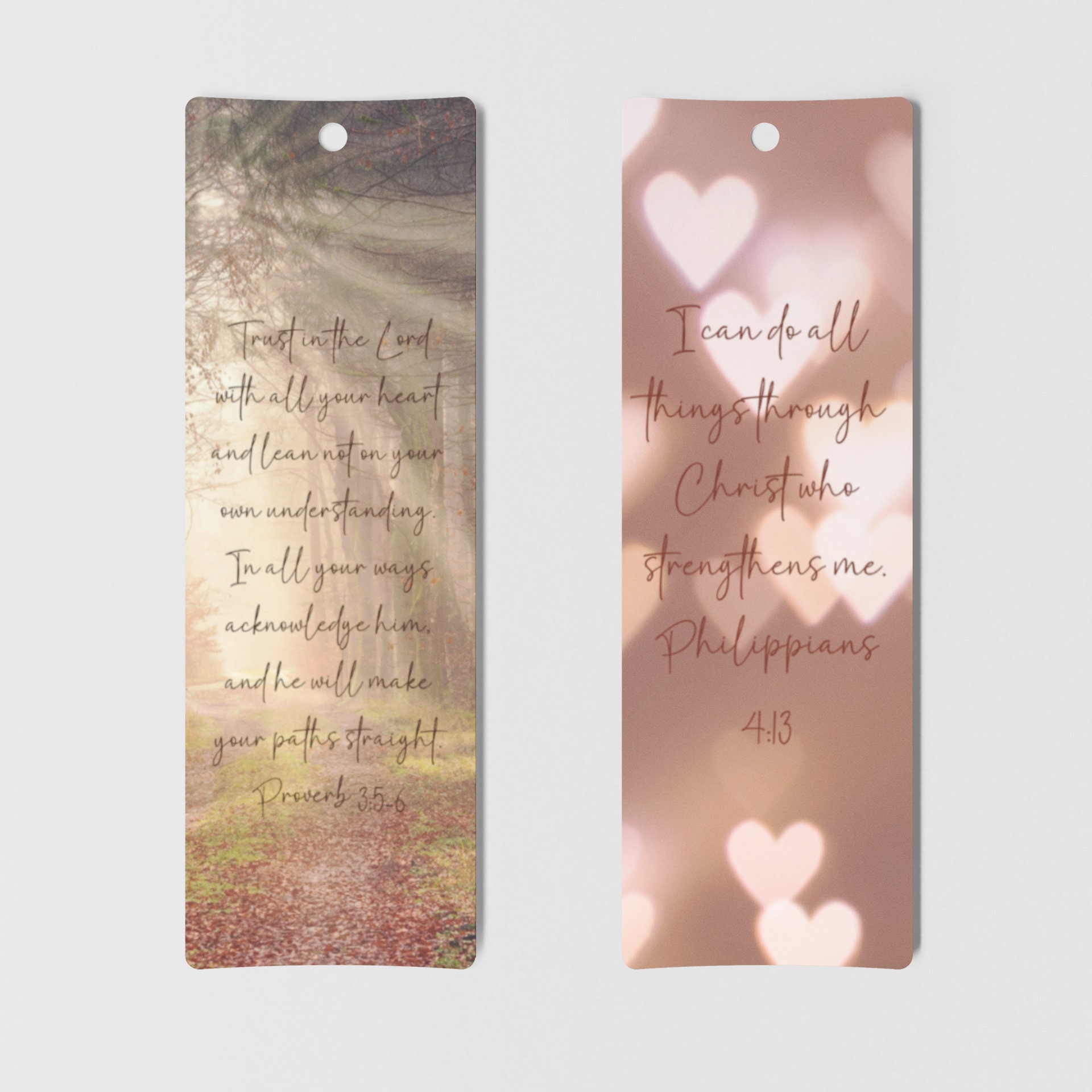 Christian Bookmark Set of 4 | Bible Verse Bookmark | 4 Bible Verses ...