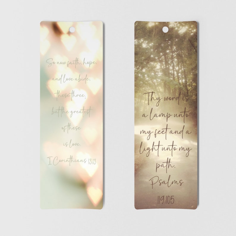 Christian Bookmark Set of 4 | Bible Verse Bookmark | 4 Bible Verses ...