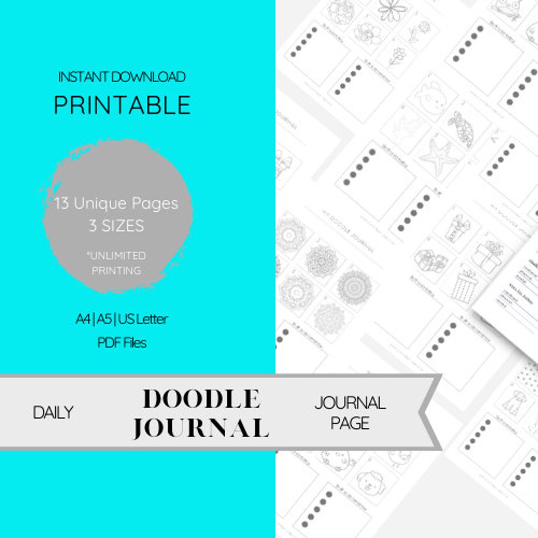 Journaling for Kids | Printable Doodle Art Journaling | Artistic Diary ...