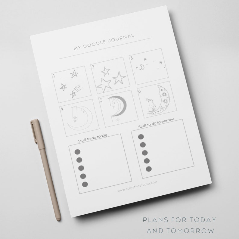 Journaling for Kids Printable Doodle Art Journaling Artistic Diary ...