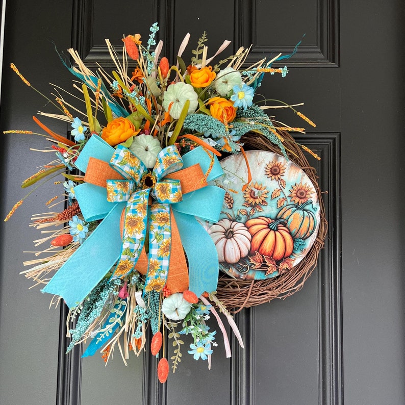 Rustic Grapevine Wreath for Fall, Country Home Decor for Your Front ...