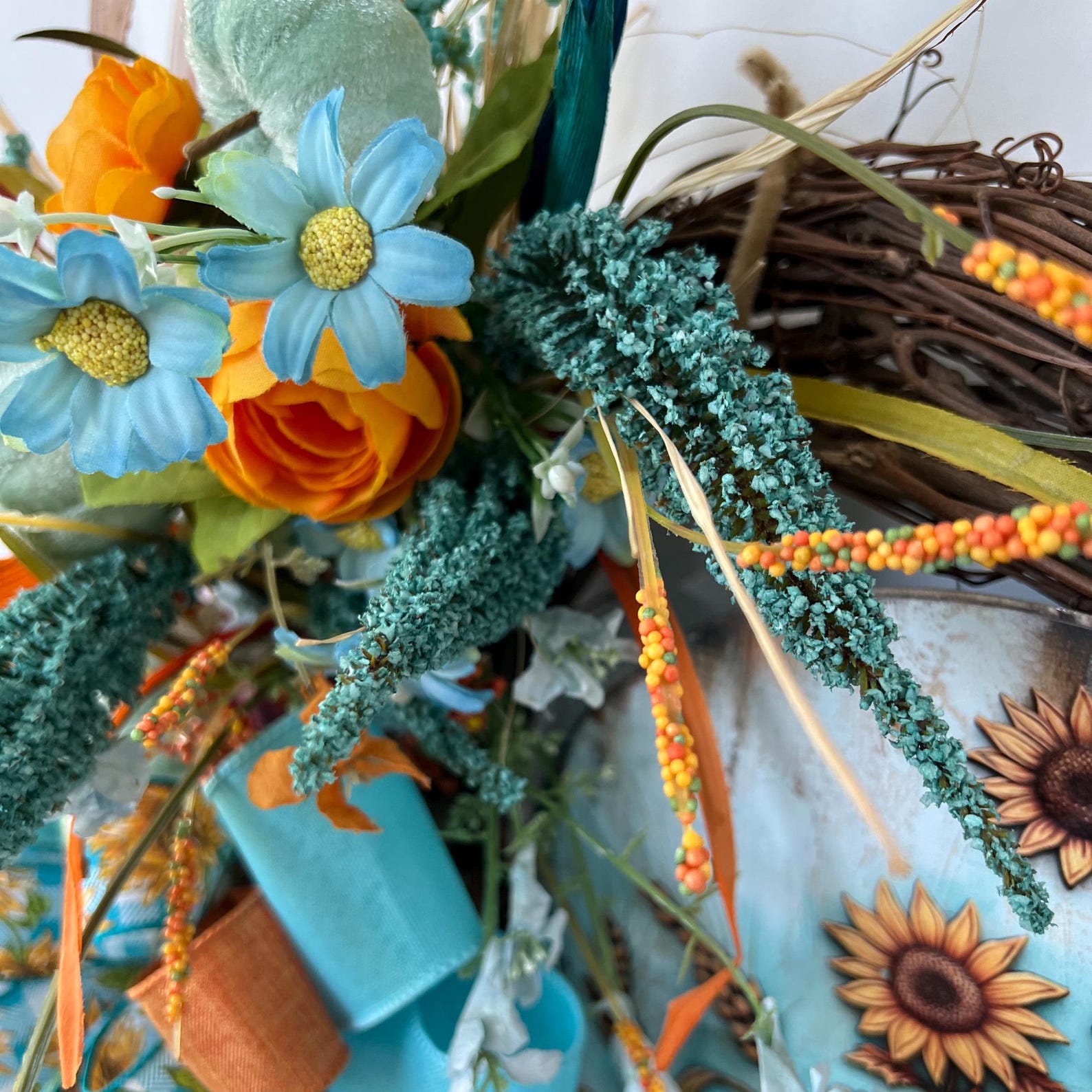 Rustic Grapevine Wreath for Fall, Country Home Decor for Your Front ...