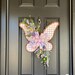 Spring Butterfly Wreath for Front Door, Mothers Day Gift, Gingham Wall ...