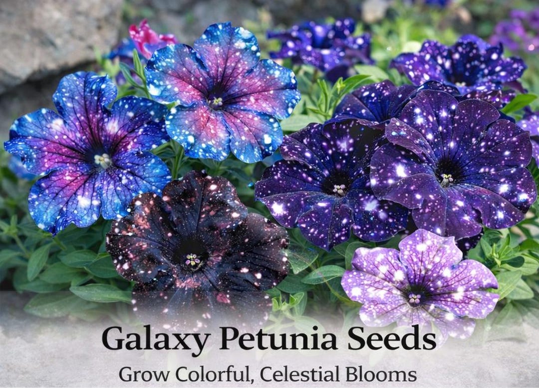 Dark Purple, Light Purples Starry Night Petunia Seeds - Etsy