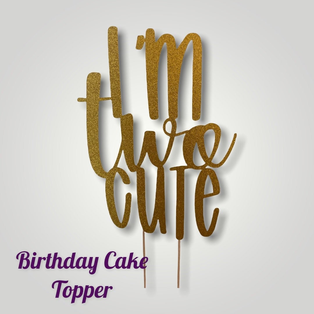 Custom 2nd Birthday Glitter Cake Topper - Etsy