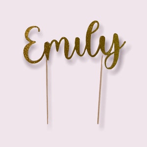 Custom Glitter Cake Topper - Etsy
