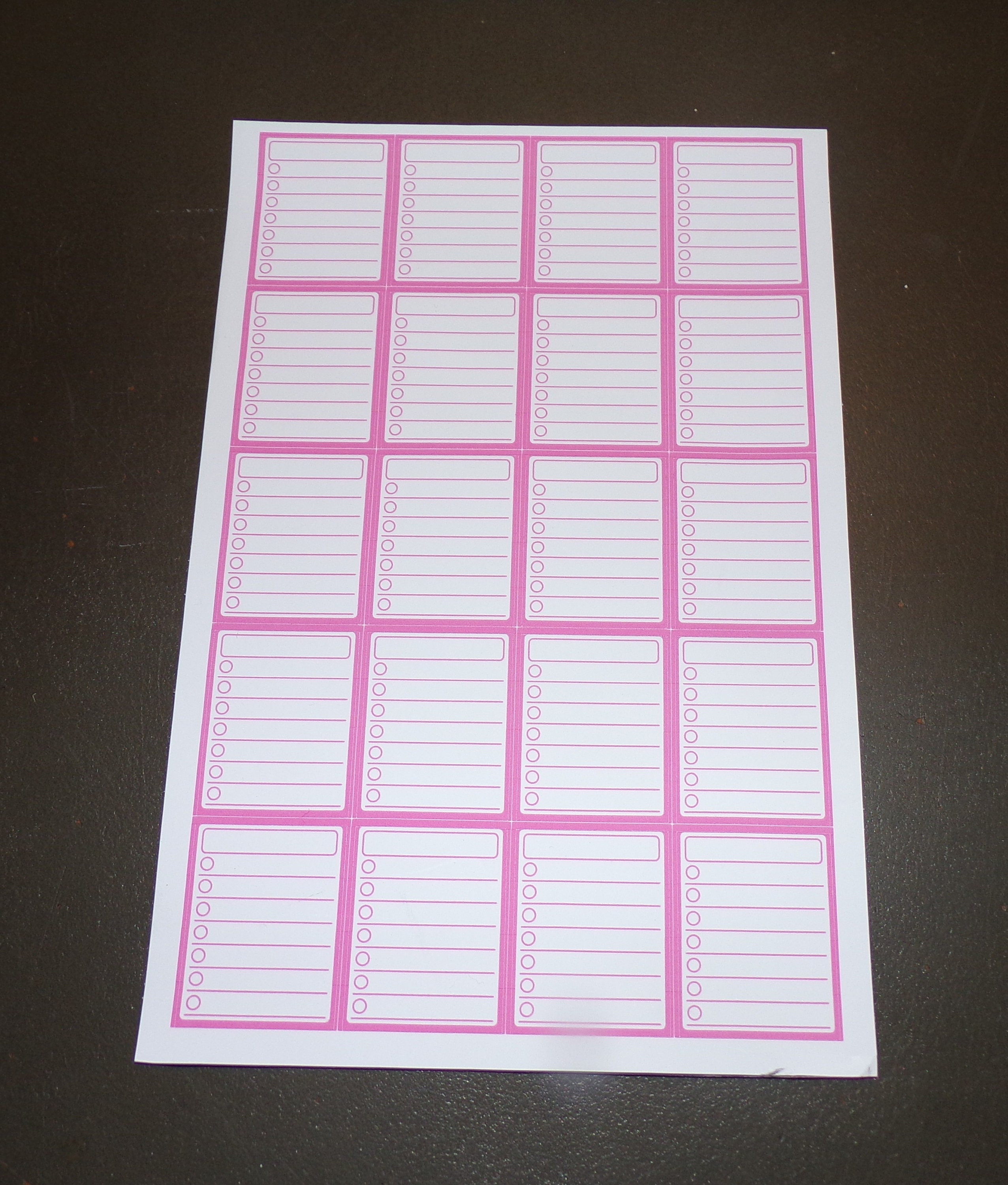 Checklist Planner Stickers 20 per Page New Colors Added - Etsy