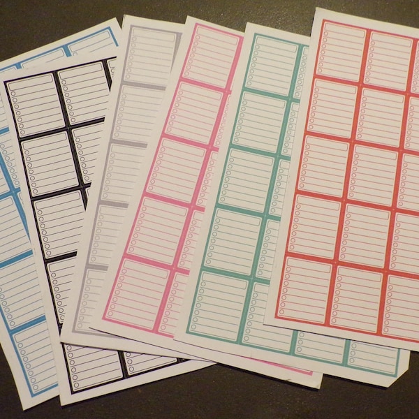 Checklist Stickers - Etsy