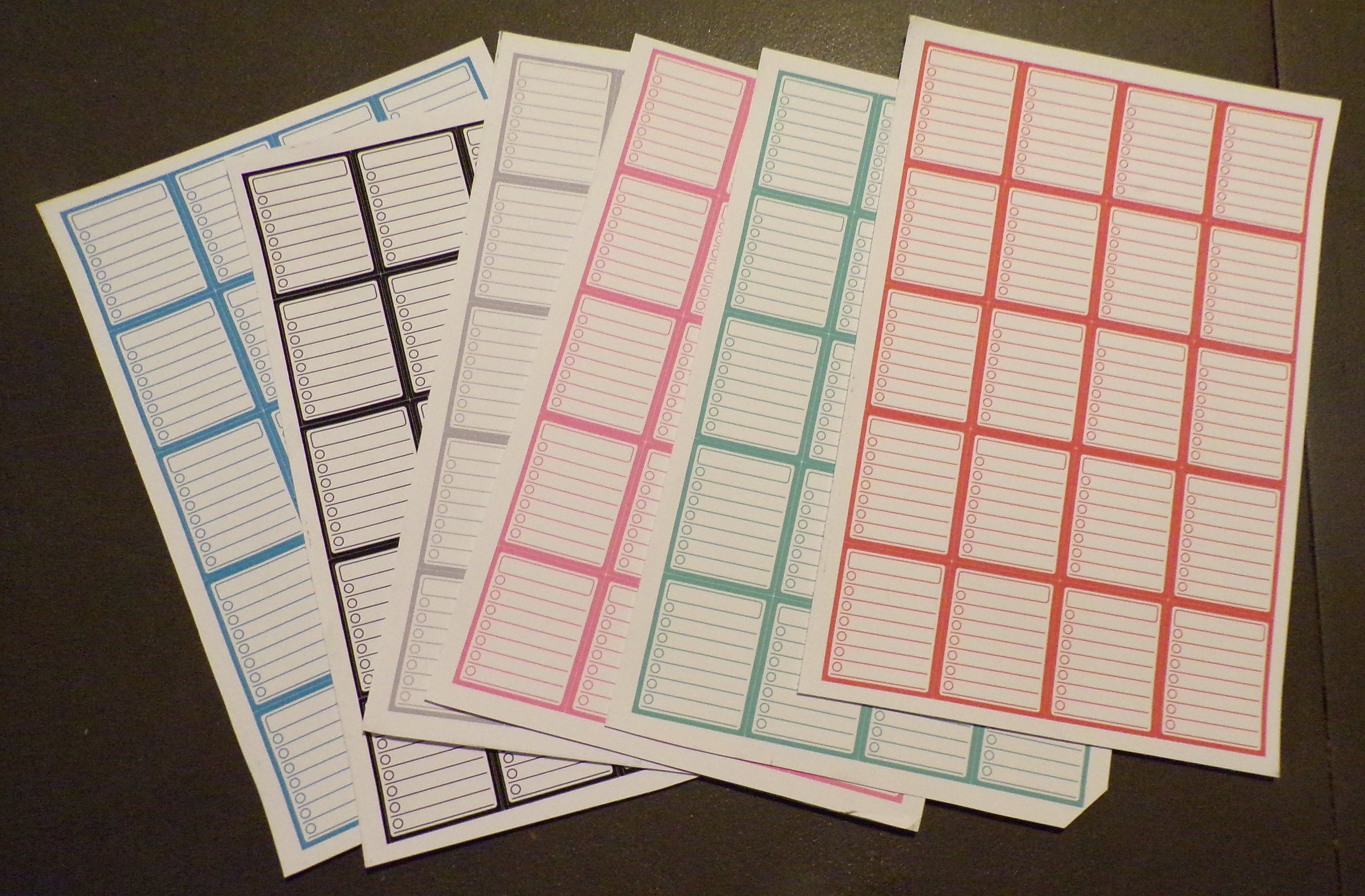 Checklist Planner Stickers 20 per Page - New Colors Added! - Etsy