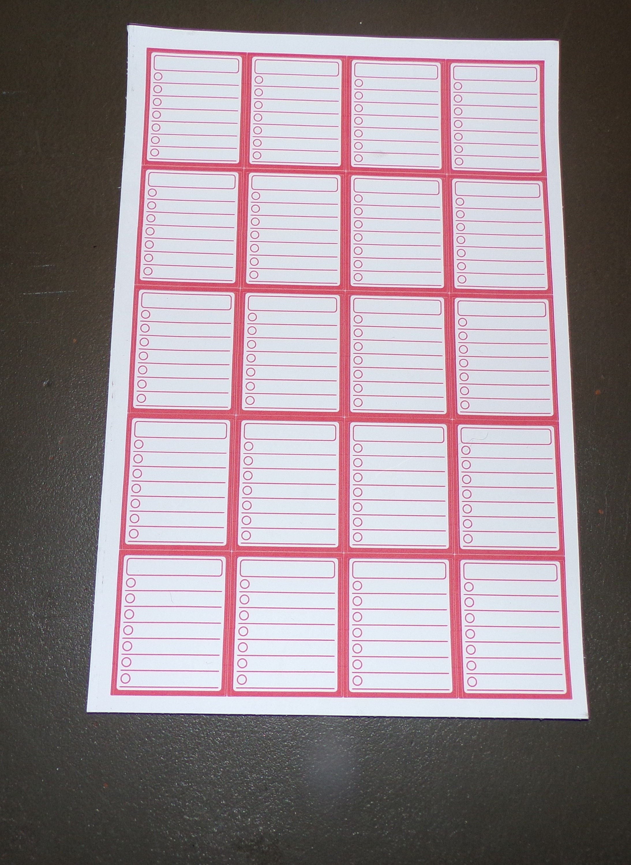 Checklist Planner Stickers 20 per Page New Colors Added - Etsy