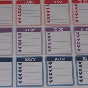 Planner Checklist Sticker Blank, To-do, Today, to Buy List Stickers, 20 ...