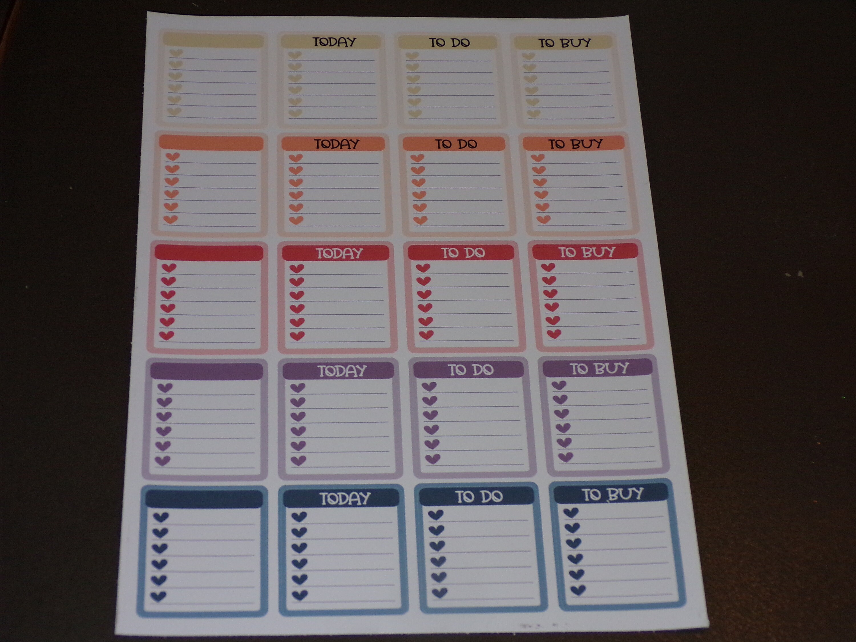 Planner Checklist Sticker Blank, To-do, Today, to Buy List Stickers, 20 ...