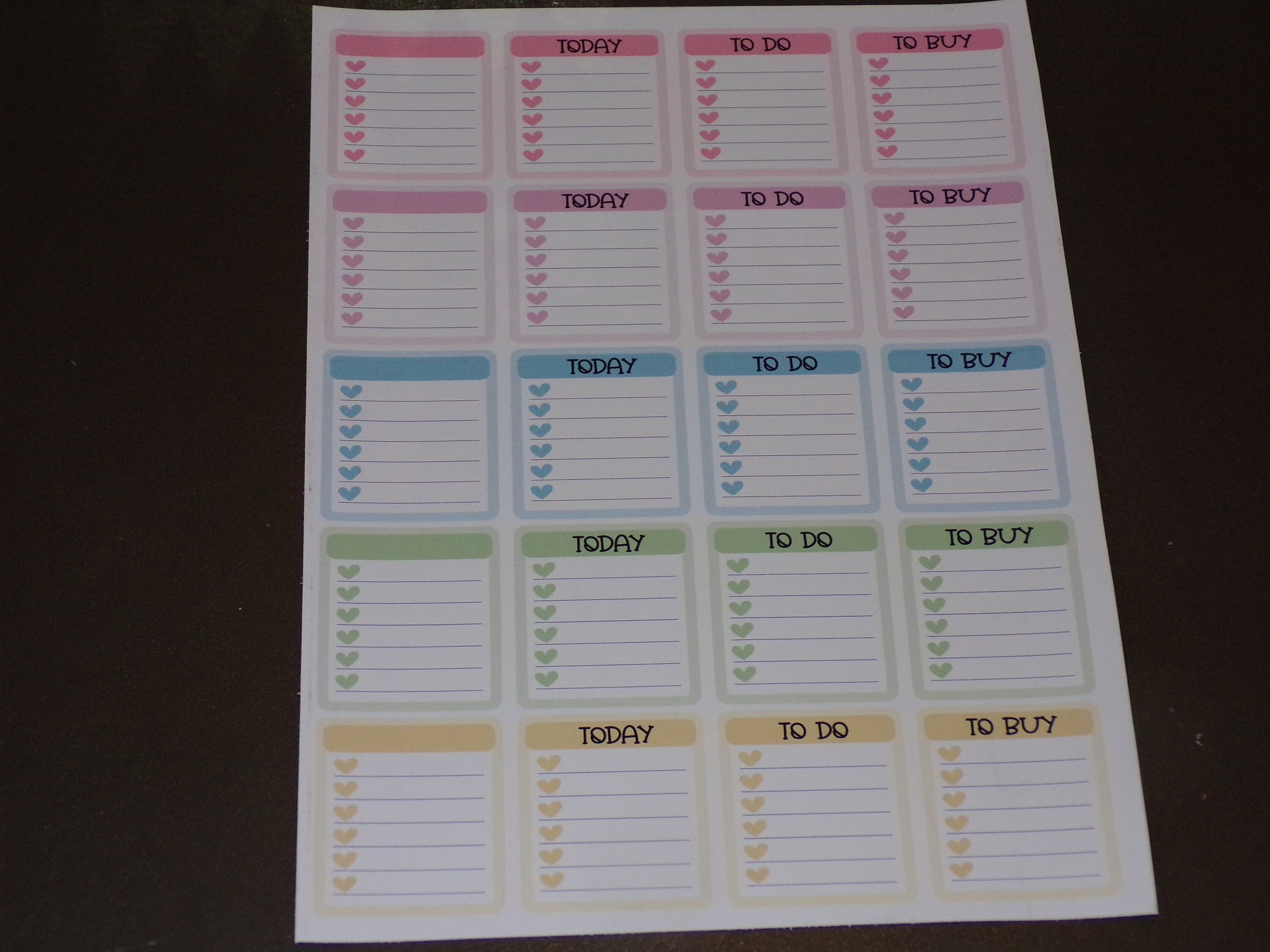 Planner Checklist Sticker Blank, To-do, Today, to Buy List Stickers, 20 ...
