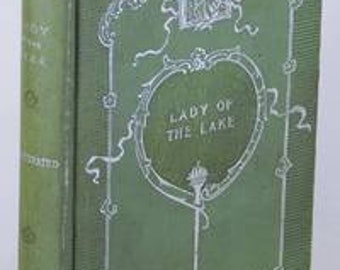Antique the Lady of the Lake Book by Sir Walter Scott, Floral Henry ...
