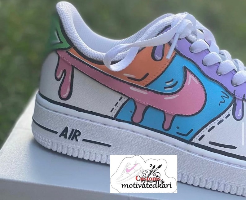 Custom Air Force 1’s Colorful Cartoon - Etsy