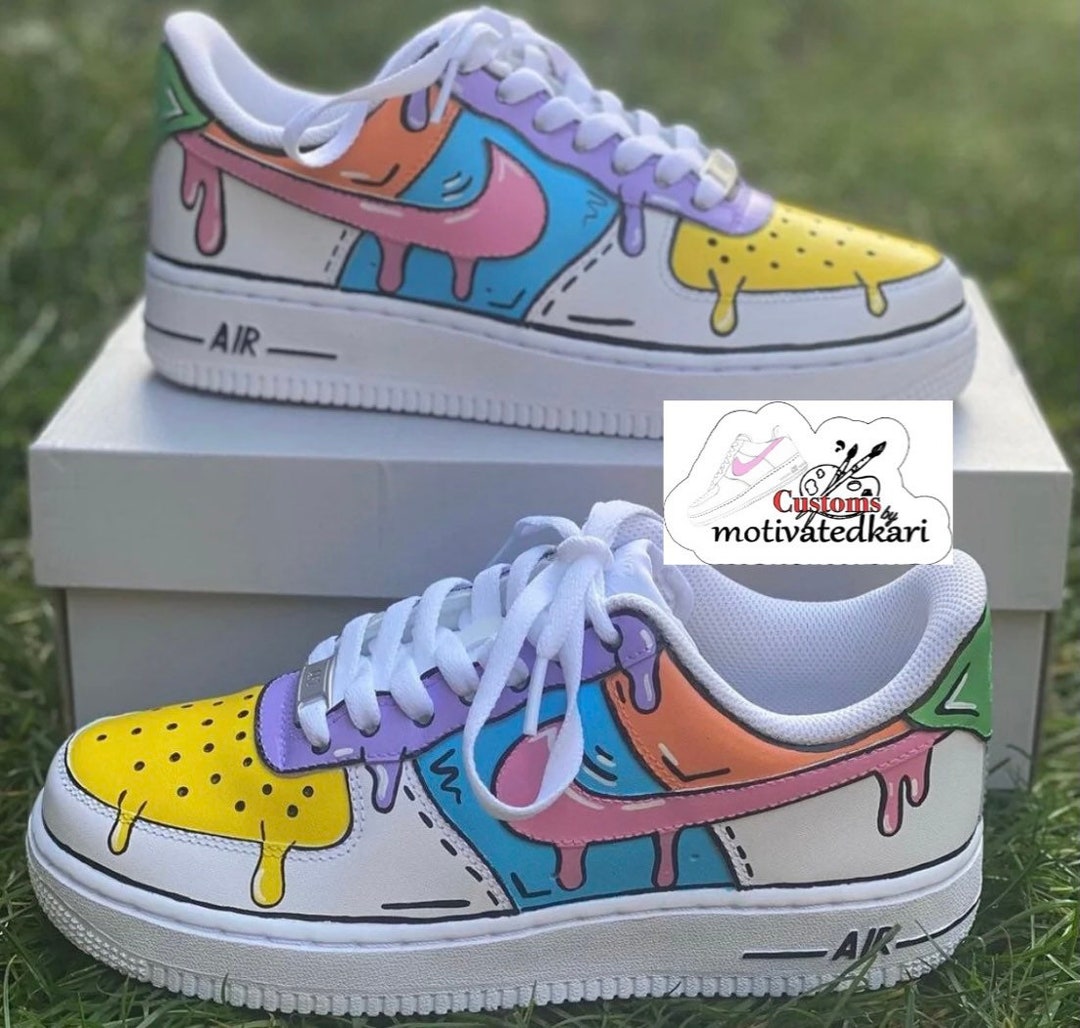 Custom Air Force 1’s Colorful Cartoon - Etsy