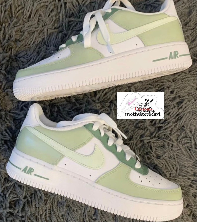 Custom Air Force 1’s Green - Etsy