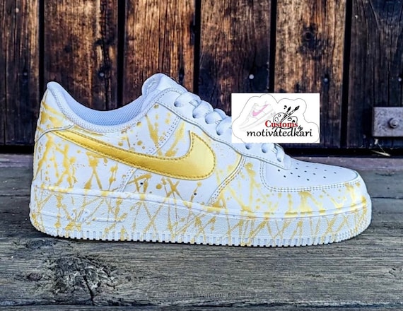 Custom Air Force 1 Metallic Gold - Etsy