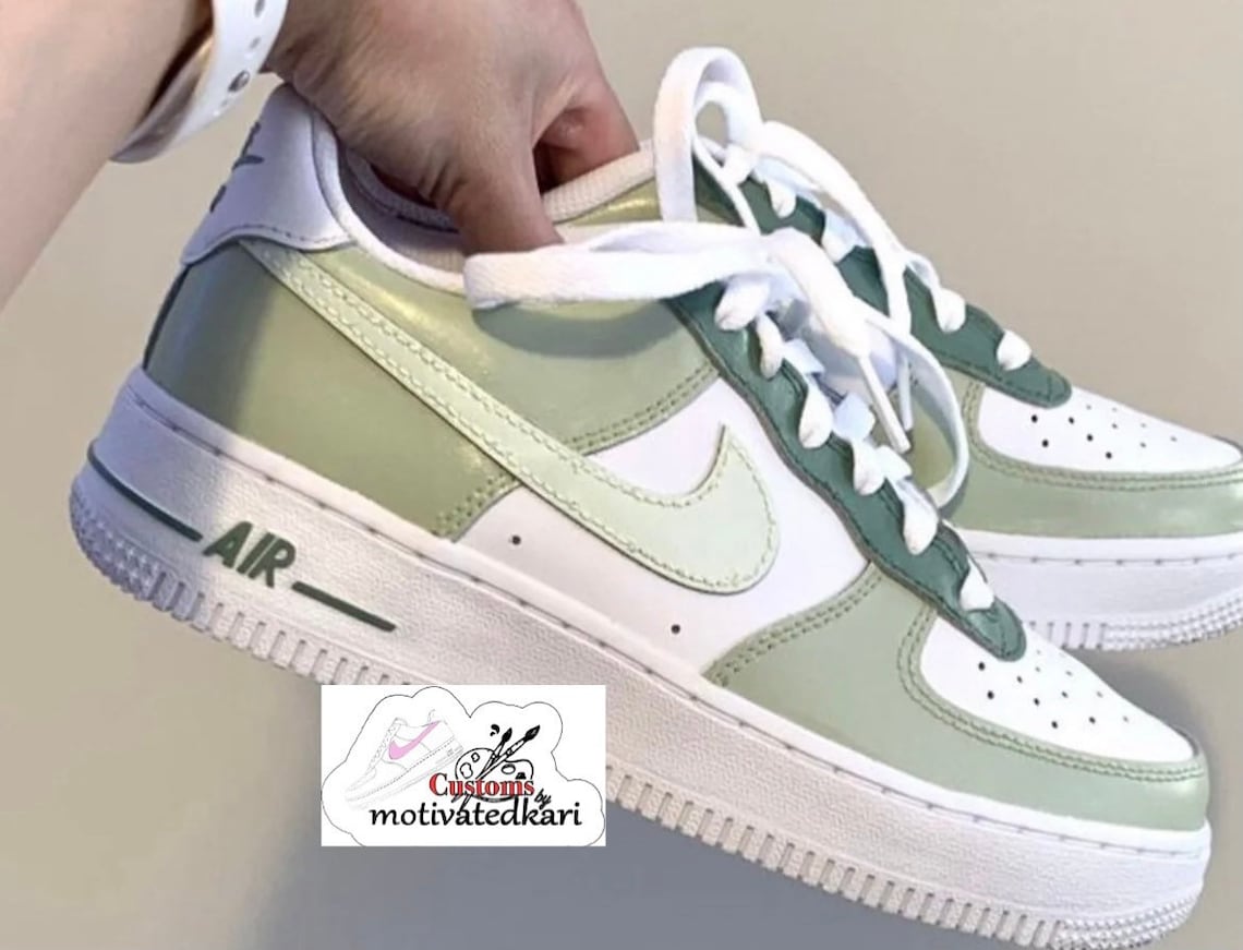 Custom Air Force 1’s Green - Etsy