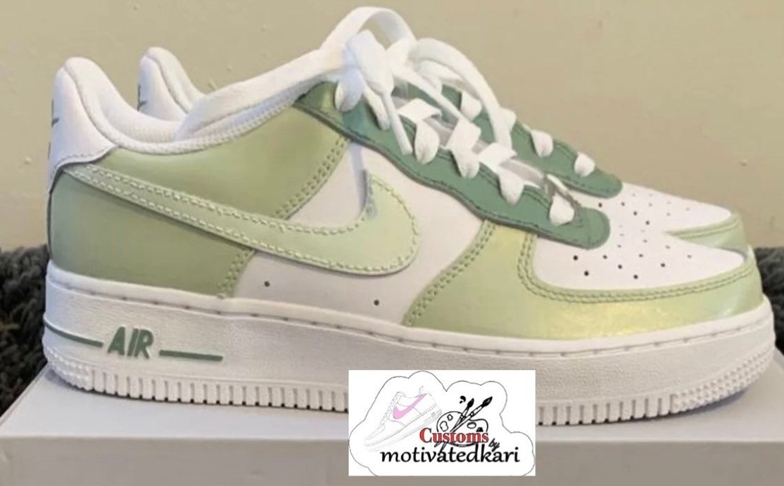 Custom Air Force 1’s Green - Etsy