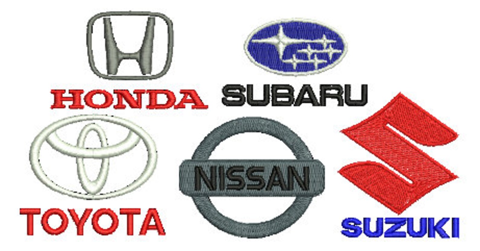 5 Japan Car Logo Embroidery Design (digital for Machine) - Etsy