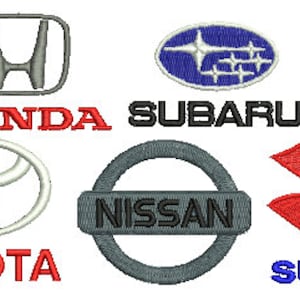 5 Japan Car Logo Embroidery Design (digital for Machine) - Etsy