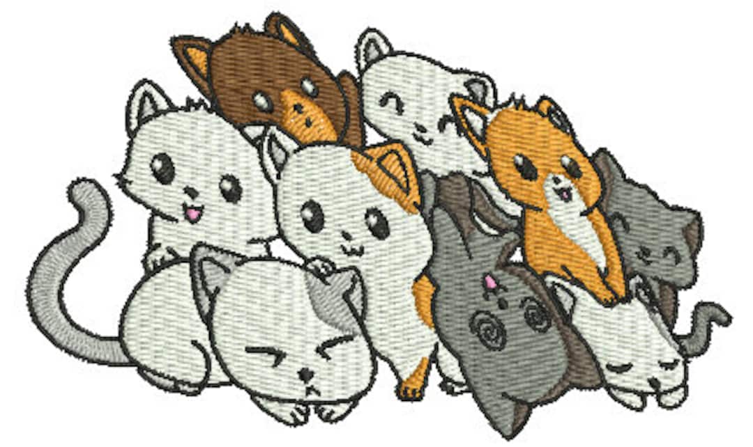 Kitten Embroidery Design (digital for Machine) - Etsy