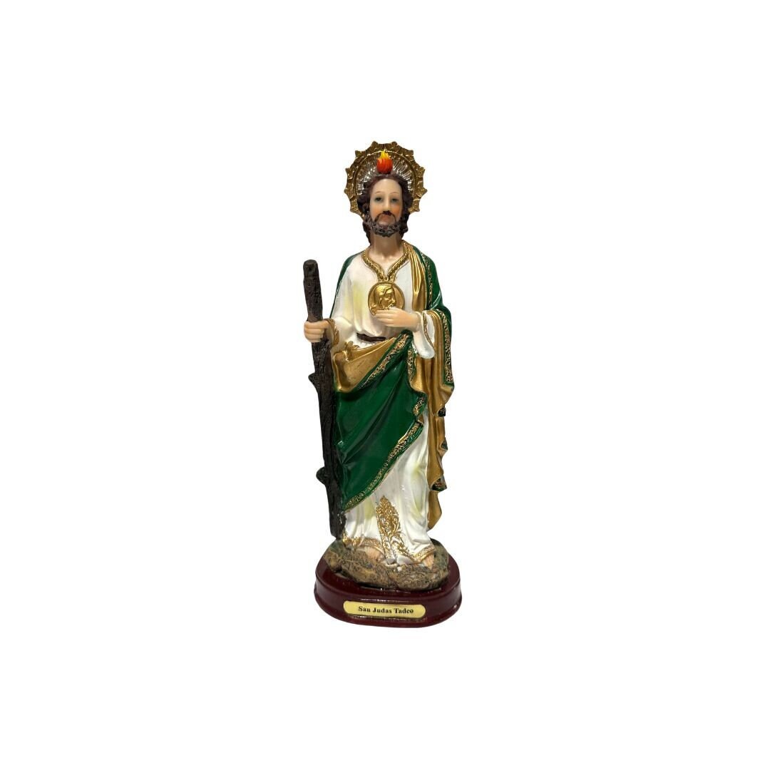Hand-painted Saint Jude Statue, San Judas Tadeo Religious Decor, Hope ...
