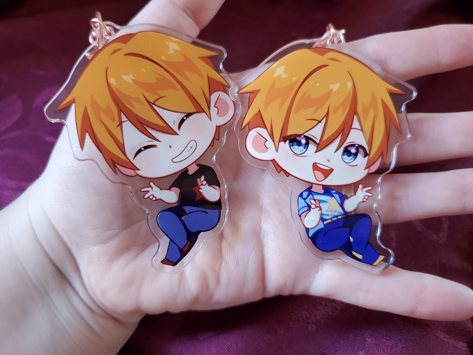 Heart Fragment Chibi Keychaina | Double-sided 3 Inches Acrylic Charms ...