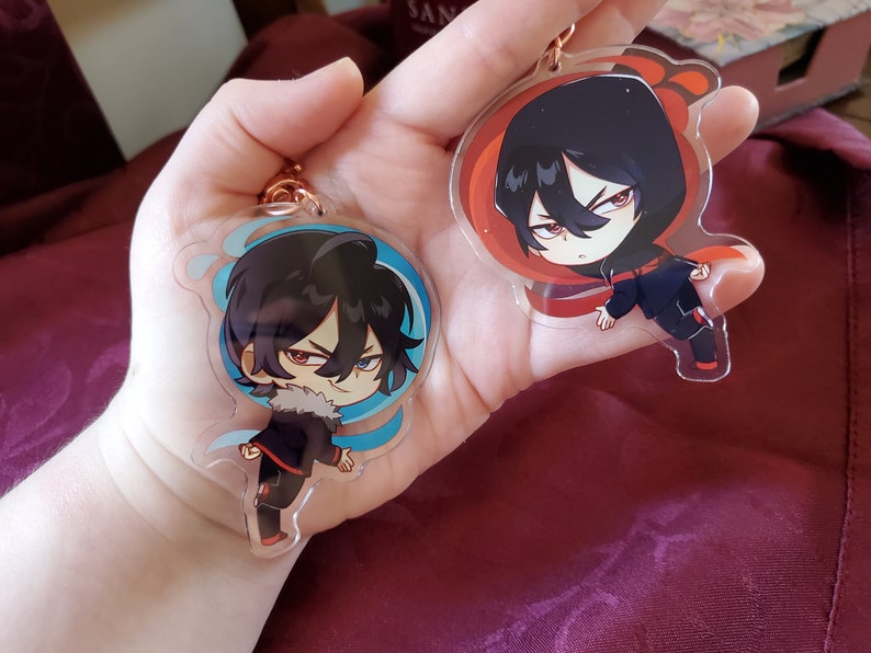 Heart Fragment Chibi Charms Double-sided 3 Inches Acrylic Keychains ...